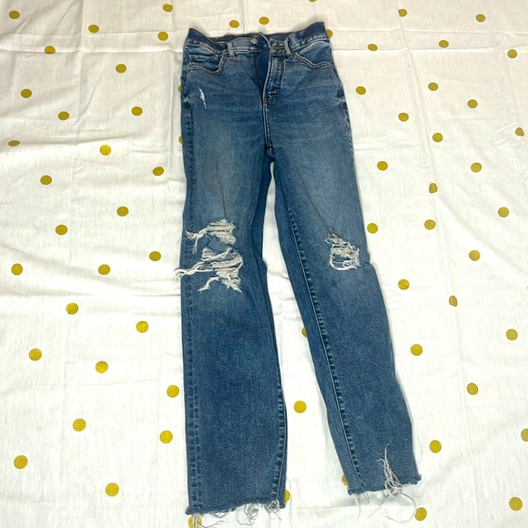 Express | Jeans | Express Modern Straight Super High Rise Jeans | Poshmark